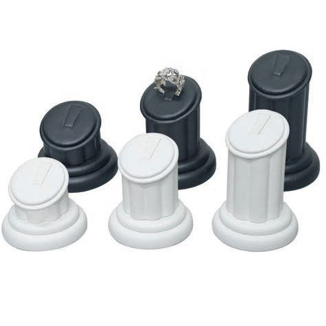 Fluted Slant-Top Ring Columns - Elegant Display for Your Jewelry