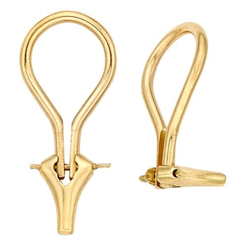 Buy Heavy Medium Omega Earring Clips Online - 14k, 18k, Platinum or Silver