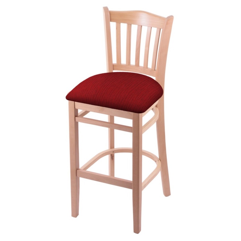 3120 25" Counter Stool With Natural Finish And Graph Ruby Seat