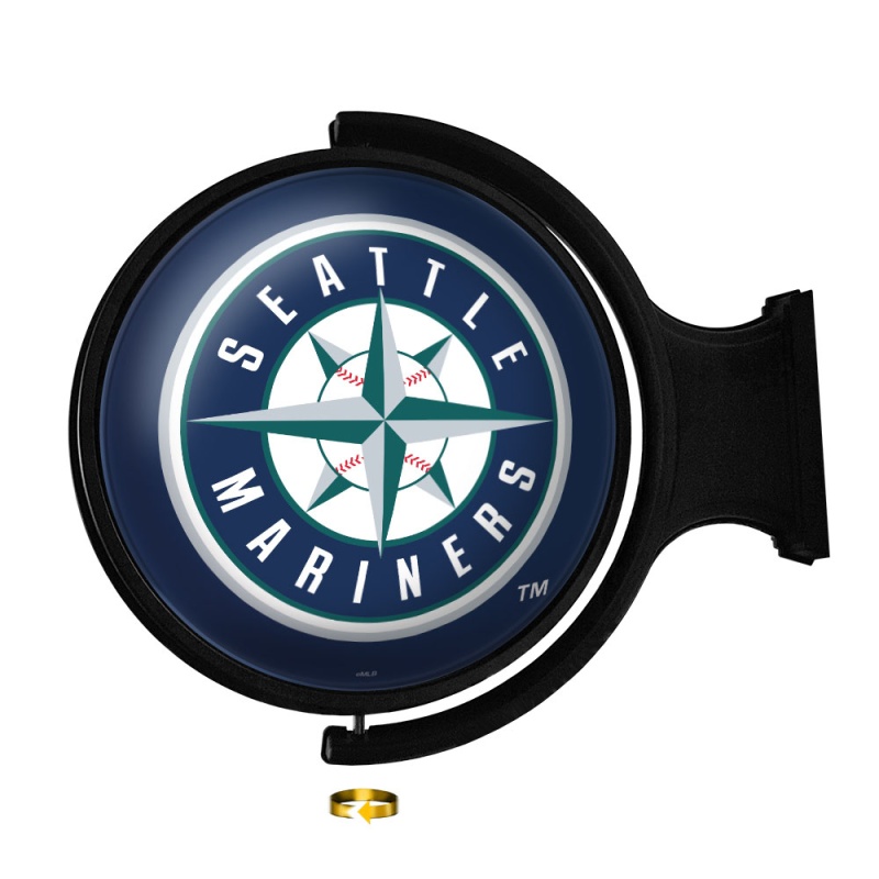 Seattle Mariners: Original Round Rotating Lighted Wall Sign