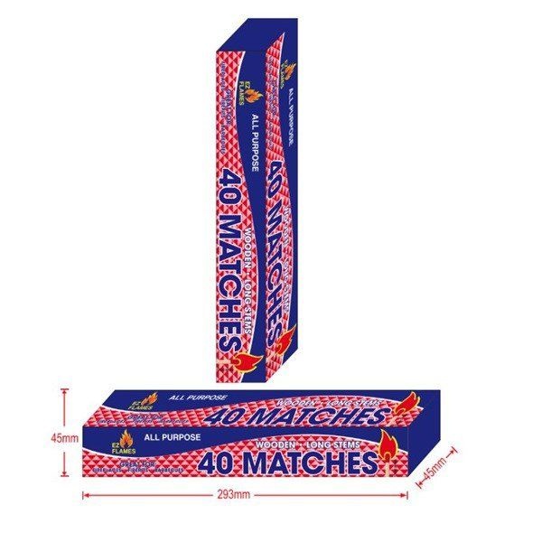 Buy 48 Pieces Ez Flames Bbq Matches 40Ct - BBQ Supplies Online