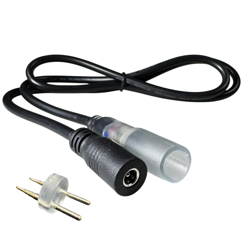 Led Rope Light Power Cord - Female Connector To Barrel Plug - 12/24 ...