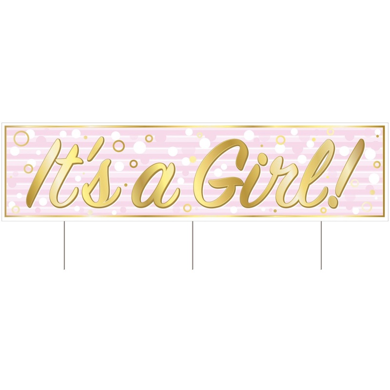 Buy Plastic Jumbo It's A Girl! Yard Sign Online