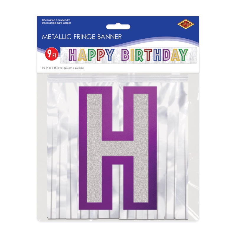 Metallic Happy Birthday Banner