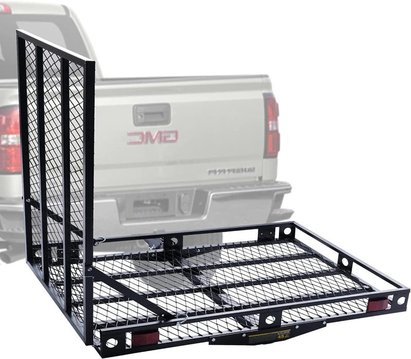 48.8" L x 27.8" W Trailer Hitch Cargo Carrier Utility Basket with 42 ...