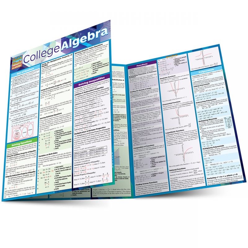 Quickstudy | College Algebra Laminated Study Guide