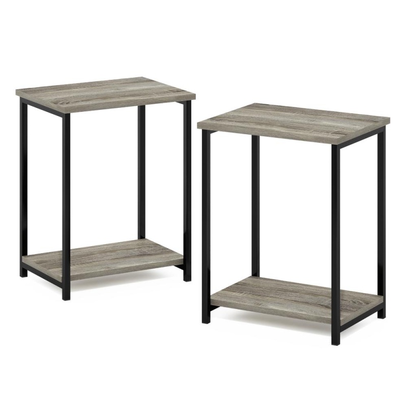 Buy Furinno Simplistic Industrial Metal Frame End Table Online, 2-Pack ...