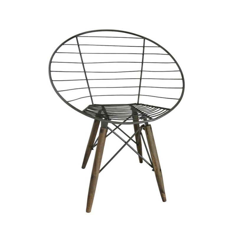 Wire Arm Chair with Wood Legs Set of 2 by Creative Image's ...