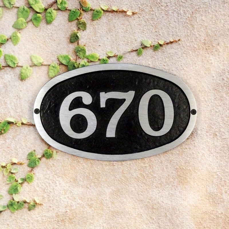 Buy Modern Horizontal Cast Aluminum Address Plaque Online - Special ...