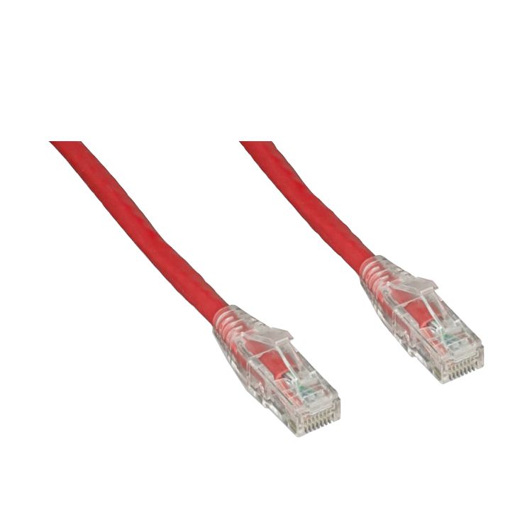 Buy Cat6 Red Copper Ethernet Cable, Clear Finger Boot, 10Ft Online
