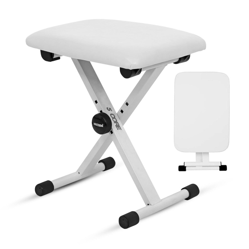 5 Core Keyboard Bench X Style Piano Stool Padded Adjustable Keyboards ...