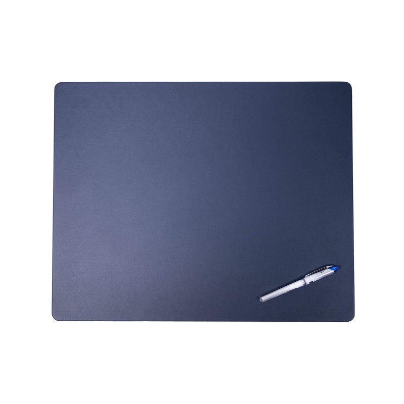 Navy Blue Leatherette Conference Table Pad - 20" x 16" - Dacasso