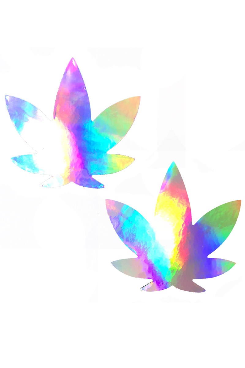 Care Bare Stare Holographic Dope Af Weed Leaf Pasties Care Bare Stare Holographic Dope Af Weed Leaf Pasties