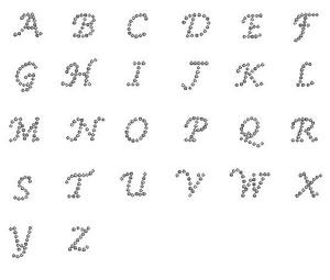 Buy Lucidia Calligraphy 1 Inch Uppercase Letter Sheet Online - Iron On ...