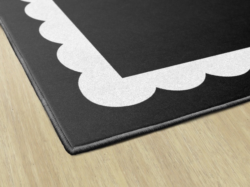 Black White And Stylisch Brights Black And White Scallop Border 76 X 12
