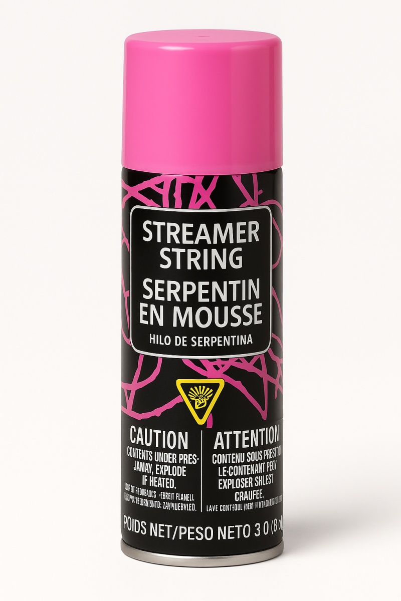 Bright Pink Streamer String Spray - 3 Oz
