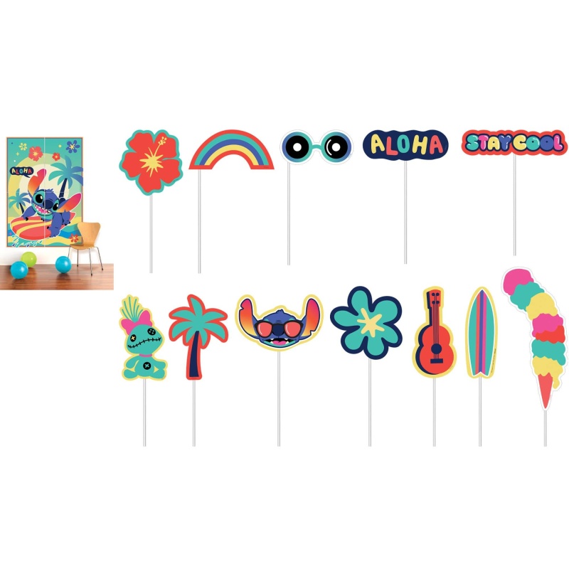 Disney Lilo & Stitch Party Scene Setter With Photo Props Kit