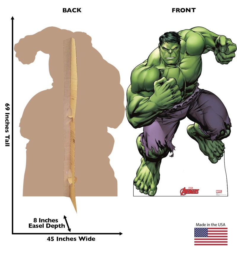Giant Hulk Avengers Standee - 74"X49" Party Decoration