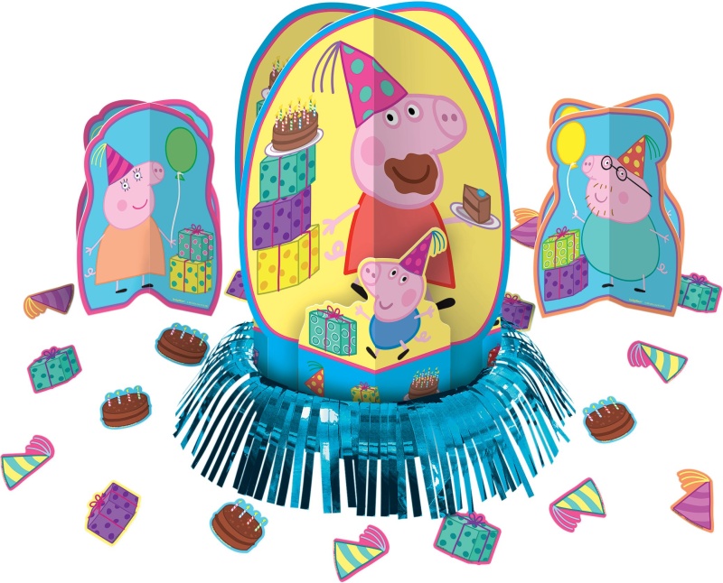 Peppa Pig Party Table Decorating Kit With Confetti - 23 Pieces