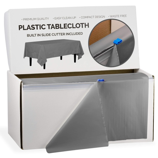 Buy 54 In. X 100 Ft. Cut To Size Table Roll | Silver Disposable Banquet ...