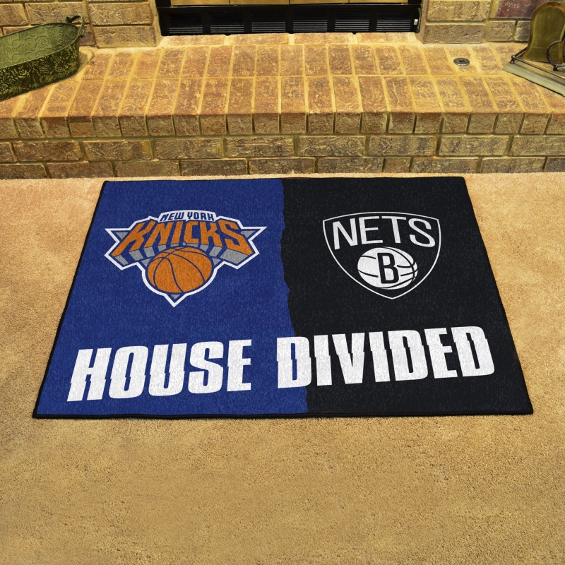 Nba House Divided - New York Knicks / Brooklyn Nets House Divided Mat