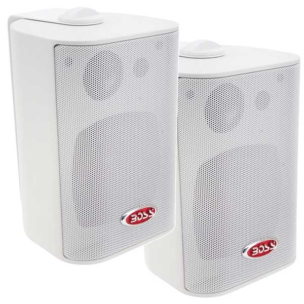 Boss Audio 3 Way Box Speakers White Pair Boss Audio 3 Way Box Speakers White Pair