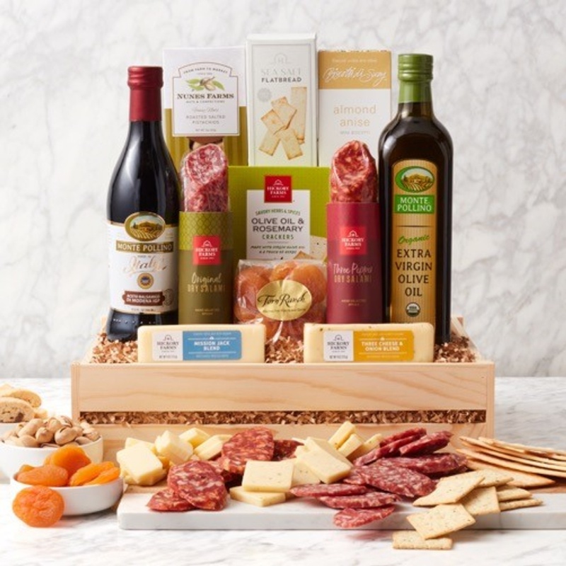 Buy Ultimate Meat & Cheese: Wooden Gift Crate Online