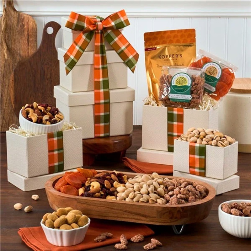 Autumn Nuts: Mixed Nuts Gift Tower