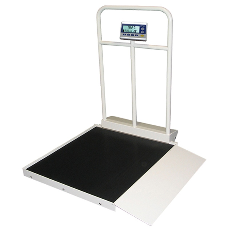 Befour Single Ramp Tilt & Roll Wheelchair Scale With Handrail-1000 Lbs ...