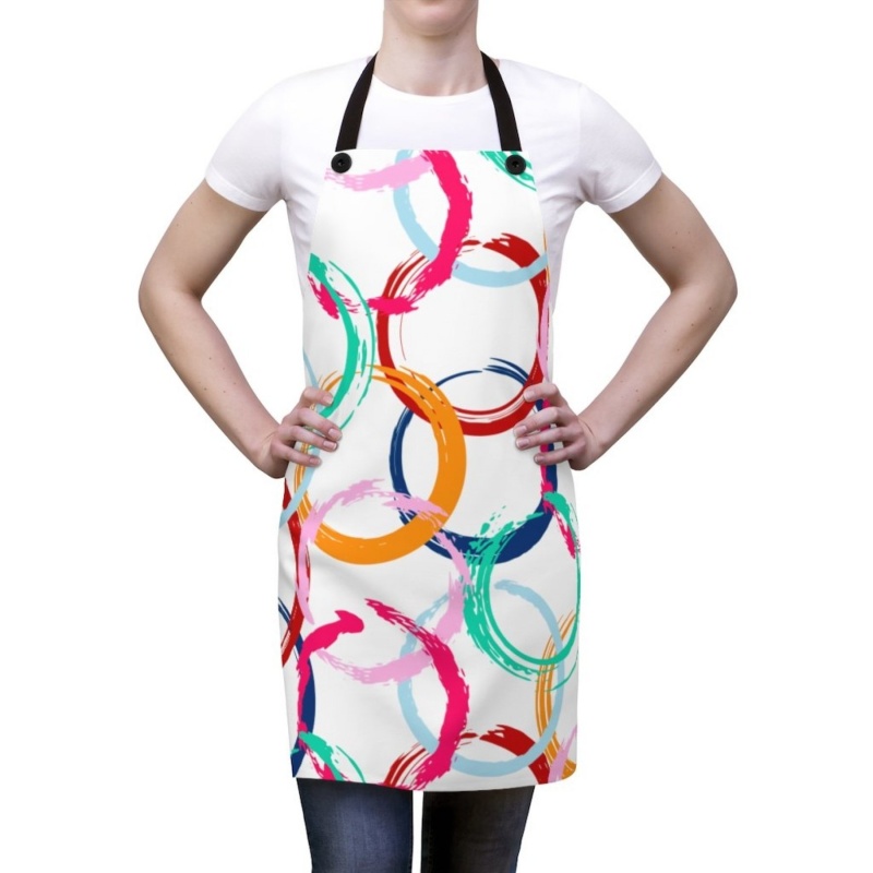 Buy Unisex Apron with Colorful Circular Design Online