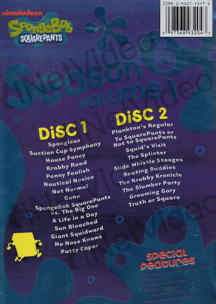 Spongebob Squarepants - Season 6, Vol. 1 (Boxset)