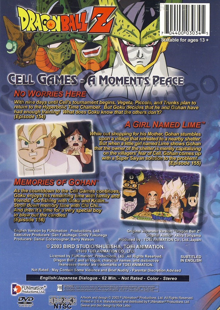 Dragon Ball Z - Cell Games - A Moment's Peace (Uncut)
