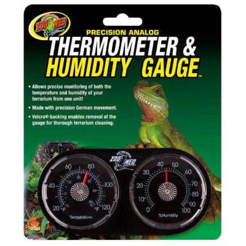 Zoo Med Precision Analog Thermometer & Humidity Gauge