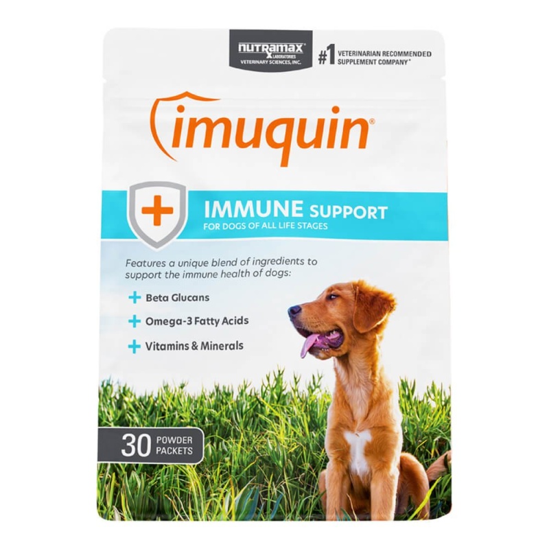 Nutramax Imuquin Immune Health For Dogs, 30 Packets - 30 Powder Packets ...