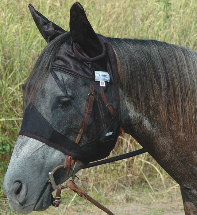 Cashel Quiet Ride Fly Mask With Ears For Horses, Lightweight Riding ...