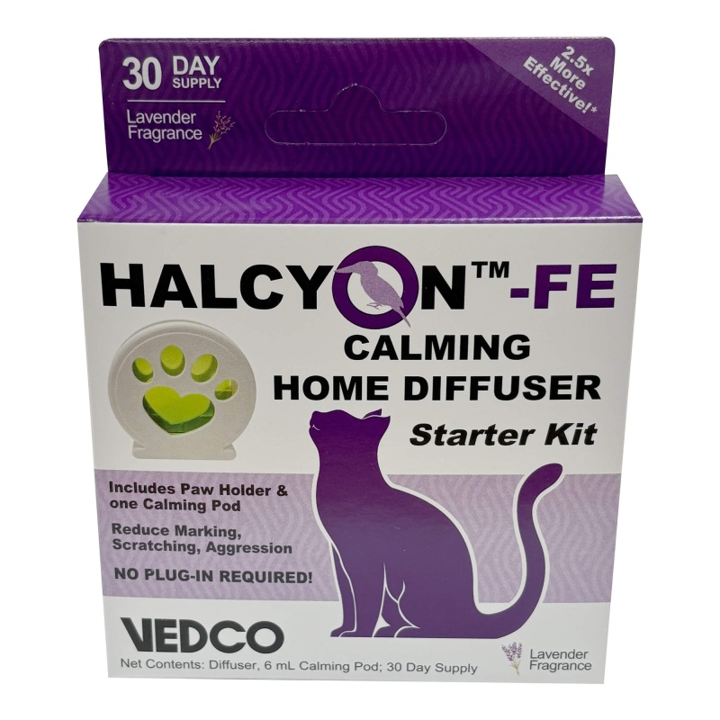 Halcyon Fe Calming Home Diffuser For Cats Starter Kit - Lavender ...