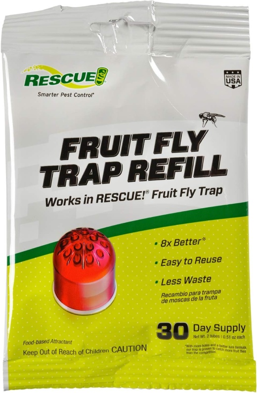 Rescue! Fruit Fly Trap, 2 Pk & Refills – Non-Toxic Reusable Indoor Fly ...