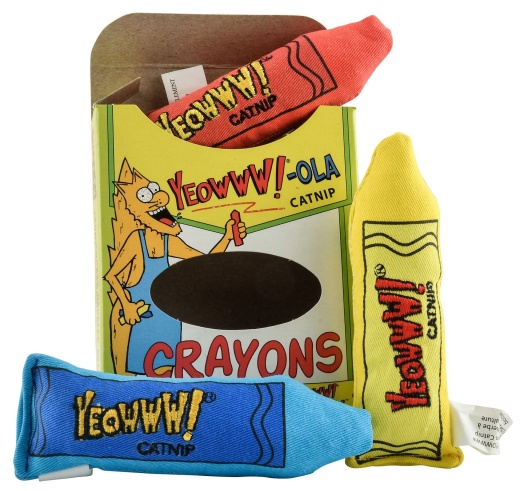 Yeowww!-Ola Catnip Cat Toys Crayons, 3 Pack