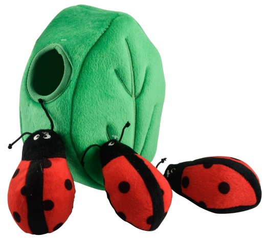 Zippy Paws 4 Piece Leaf Burrow With Ladybugs Puzzle Dog Toy