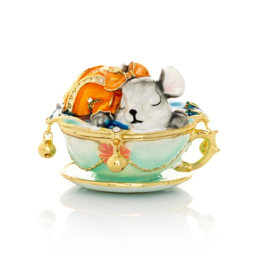 Buy Exquisite Rat On Tea Pot Trinket Box by Keren Kopal Online