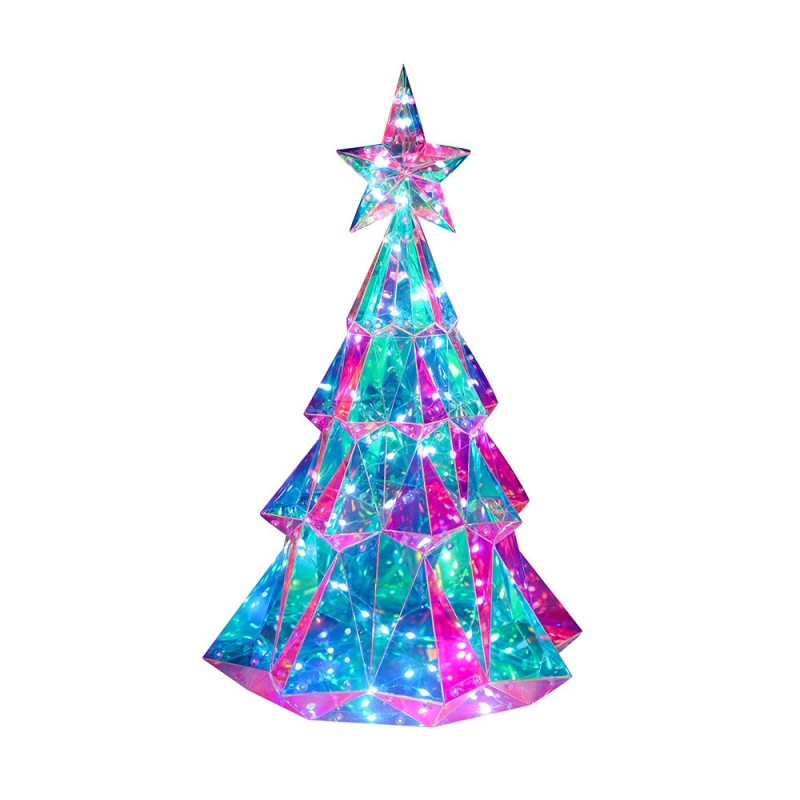 Buy 20" Pre-Lit Multifunction RGB LED Smart Holographic Christmas Tree ...