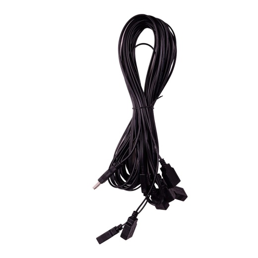 Buy 6' USB Power Extension Cord+ with 6 Ports Online - Black Wire