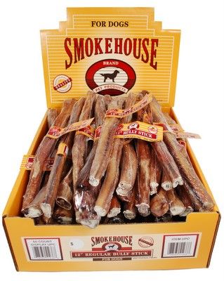 Smokehouse Bully Sticks 12 Inch 60Ct Display