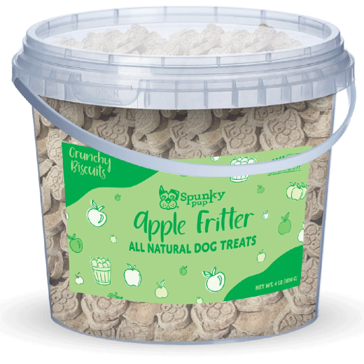 Spunky Pup Bucket Of Biscuits Apple Fritter 4Lb