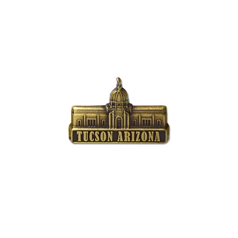 Tucson Arizona Temple 3/4" Antique Gold Temple Pin