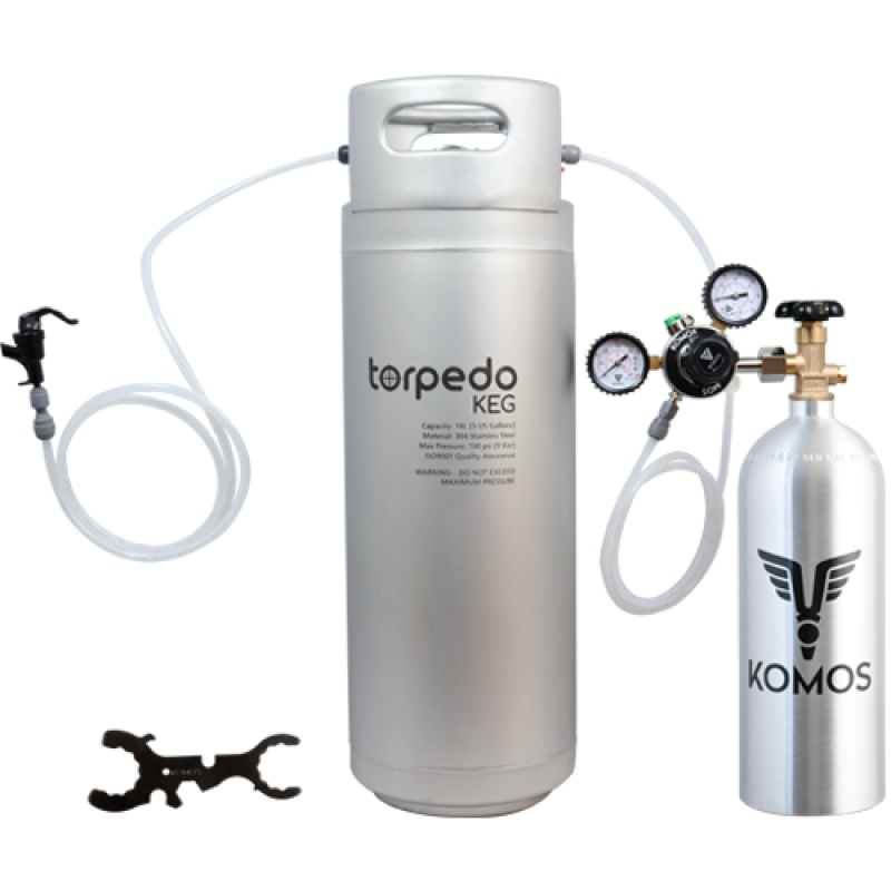 Komos Homebrew Kegging Kit | Ball Lock Keg | Slimline Torpedo Keg ...