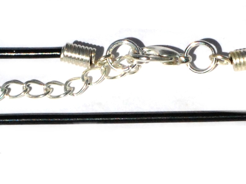 Buy 20 Inch Black Rubber Necklace with 2 Inch Extender Online