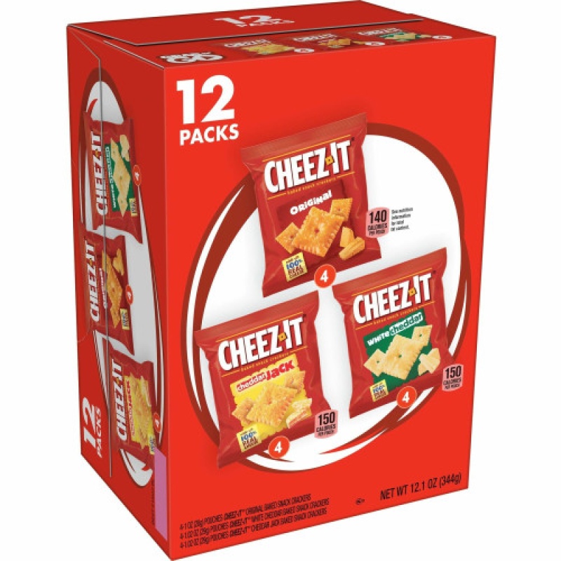 Cheez-It Variety Pack Individually Wrapped - Original, White Cheddar ...