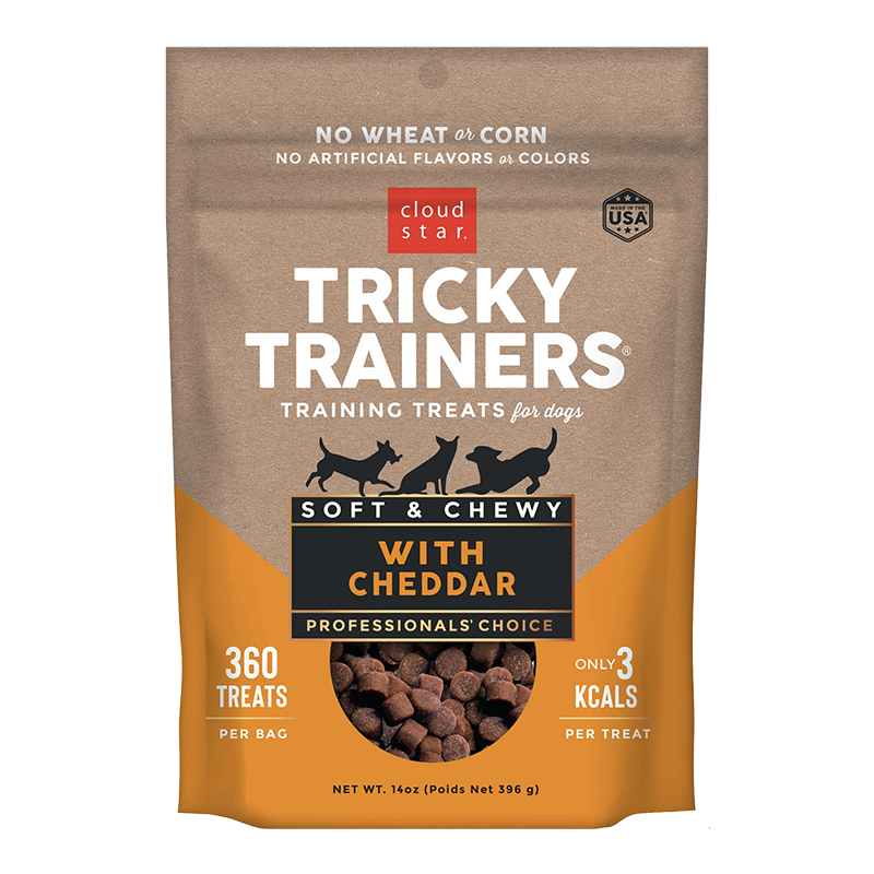 Cloud Star Chewy Tricky Trainers Cheddar Flavor Dog Treats; 14Oz. Bag