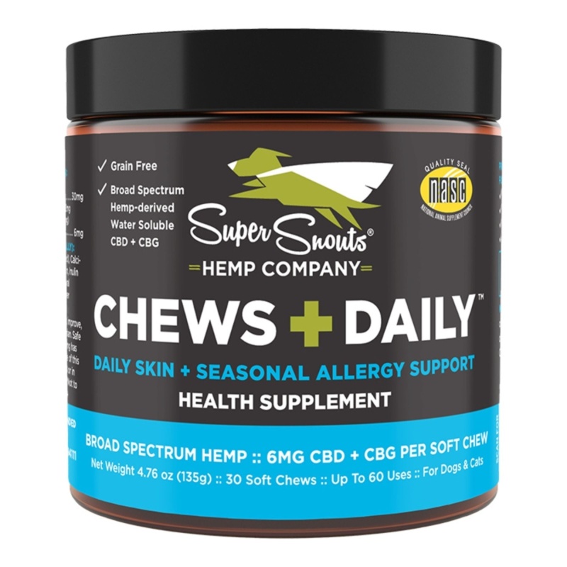 Super Snouts Dog & Cat Grain Free Chews + Daily Skin + Seasonal Allergy ...